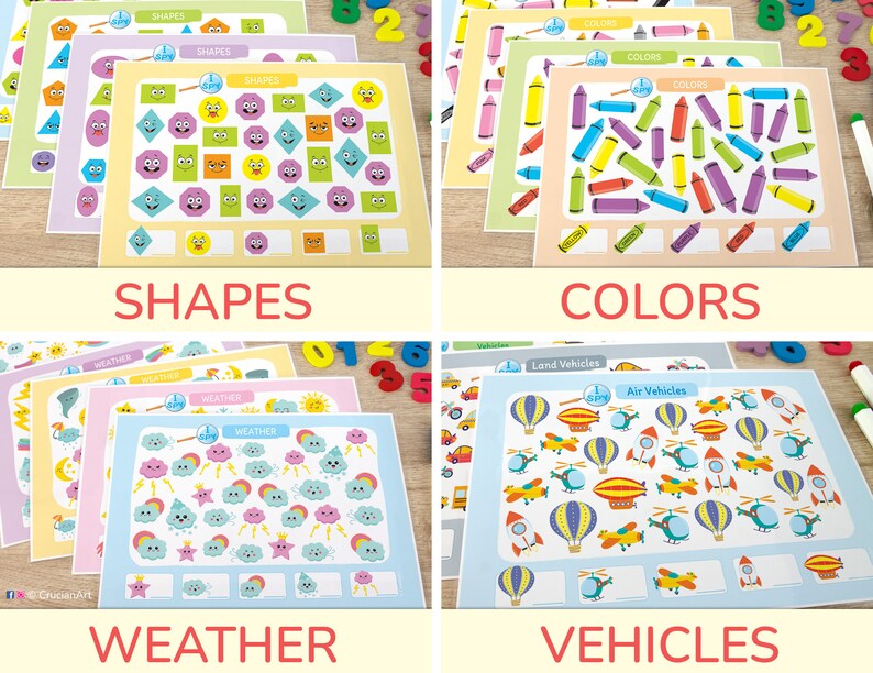 Bundle of I Spy Counting Worksheets: Printable Count-to-10 Activities ...