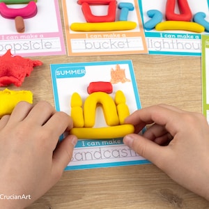 Summer Playdough Mats. Printable Play Dough Activity. Toddler Preschool ...