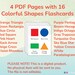 Shapes and Colors Flashcards: Toddler Visual Cards, Preschool Learning ...