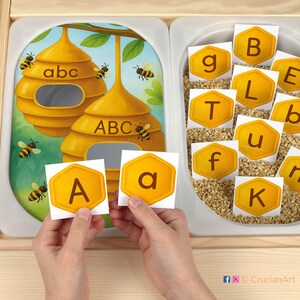 Honeybee Abcs Alphabet Sorting Activity: Sort the Letters Flisat Insert ...