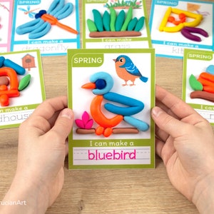 Spring Play Dough Mats. Printable Playdough Kid Activity. Toddler ...