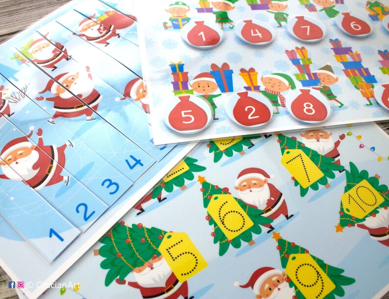 CHRISTMAS PRESCHOOL Busy Book. Printable Learning Binder. Christmas ...
