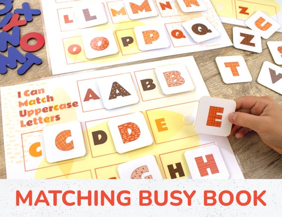 Alphabet Numbers Colors Shapes Toddler Matching Busy Book. - Etsy