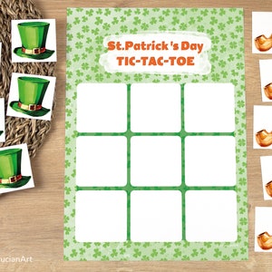 Saint Patrick's Day Tic-tac-toe Game: Preschool Kindergarten Printable ...