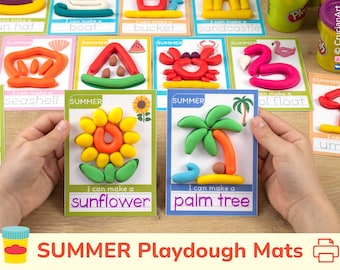 Spring Playdough Mats, Play Doh Cards, Toddler Activity, Preschool ...
