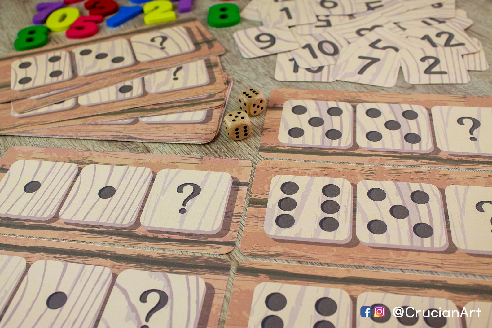 Count the Dice Number Activity. Preschool Pre-k Kindergarten | Etsy