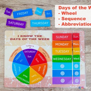 Days of the Week Printable Activity. Circle Time Homeschool, Preschool ...