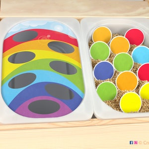 Rainbow Colors Flisat Insert: Color Sorting Activity for Sensory Table ...