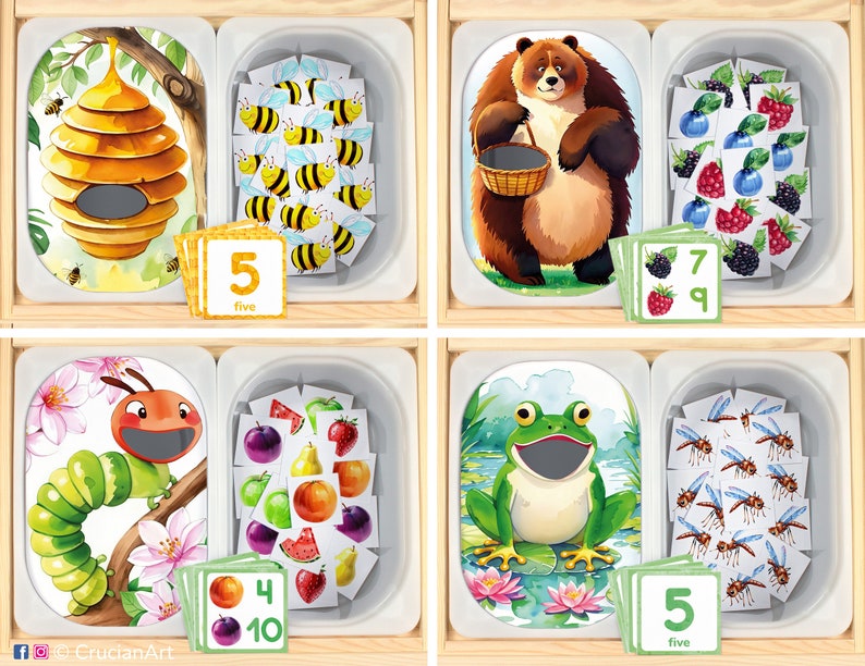 Flisat Insert Growing Bundle: Set of Printable Templates for Sensory ...