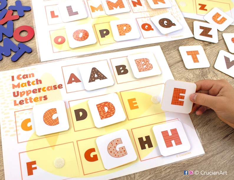 Alphabet Matching Printable Activity. Toddler Busy Book & - Etsy