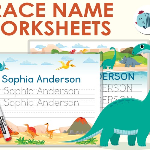 EDITABLE Name Tracing - Etsy