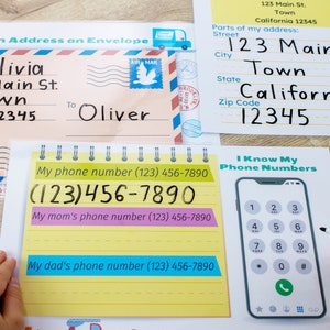 Personalized Phone Number & Address Practice Worksheet. Printable ...