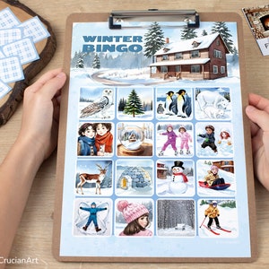 Winter Bingo Game: Printable Preschool, Kindergarten, Toddler Activity ...