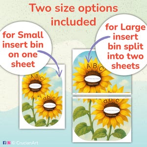 Sunflower ABC Alphabet Sorting Activity: Sort the Letters Flisat Insert ...