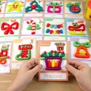 Christmas Playdough Mats: Toddler Preschool Kindergarten Play Dough Mat ...