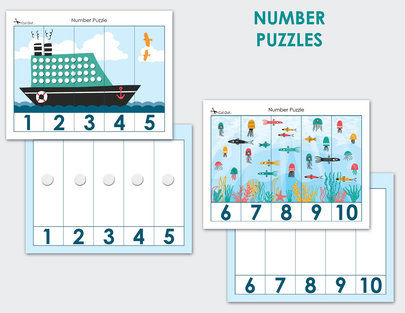 Numbers and Counting Busy Book Pages for Toddlers & | Etsy