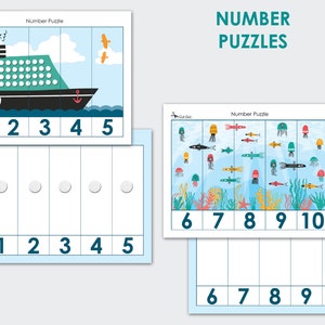 Numbers and Counting Busy Book Pages for Toddlers & Preschoolers ...