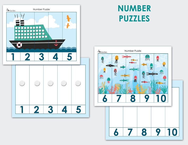 Numbers and Counting Busy Book Pages for Toddlers & | Etsy