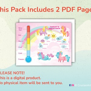 Rainbow Unicorn Weather Activity. Printable Learning Material ...