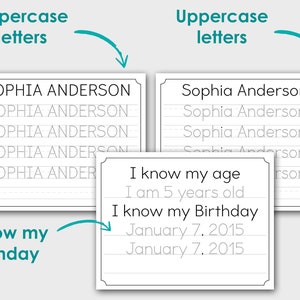Custom Name Tracing Worksheets. Personalized Name Writing - Etsy