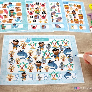 Pirates I Spy Counting Activity. Count to 10 Worksheets for Boys. Early ...