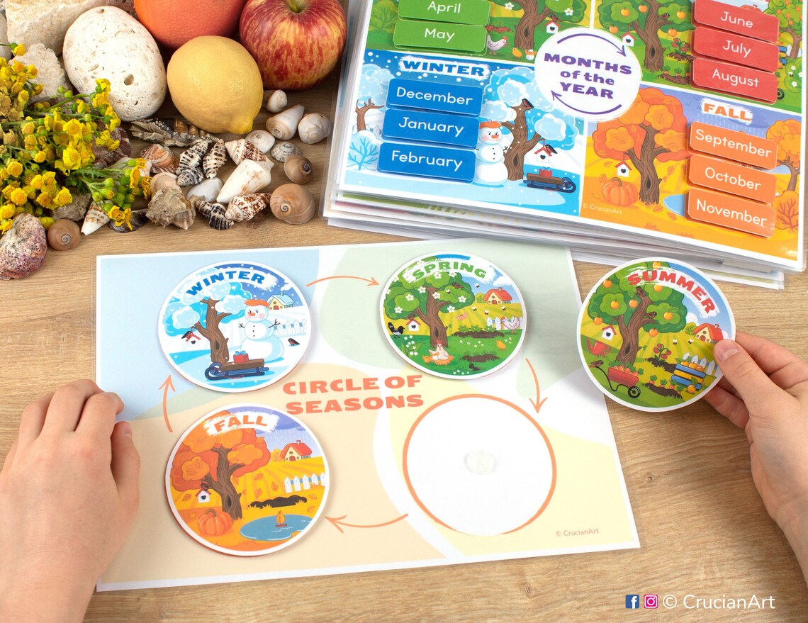 Four Seasons Bundle: Fall, Winter, Spring & Summer Busy Book. Preschool ...