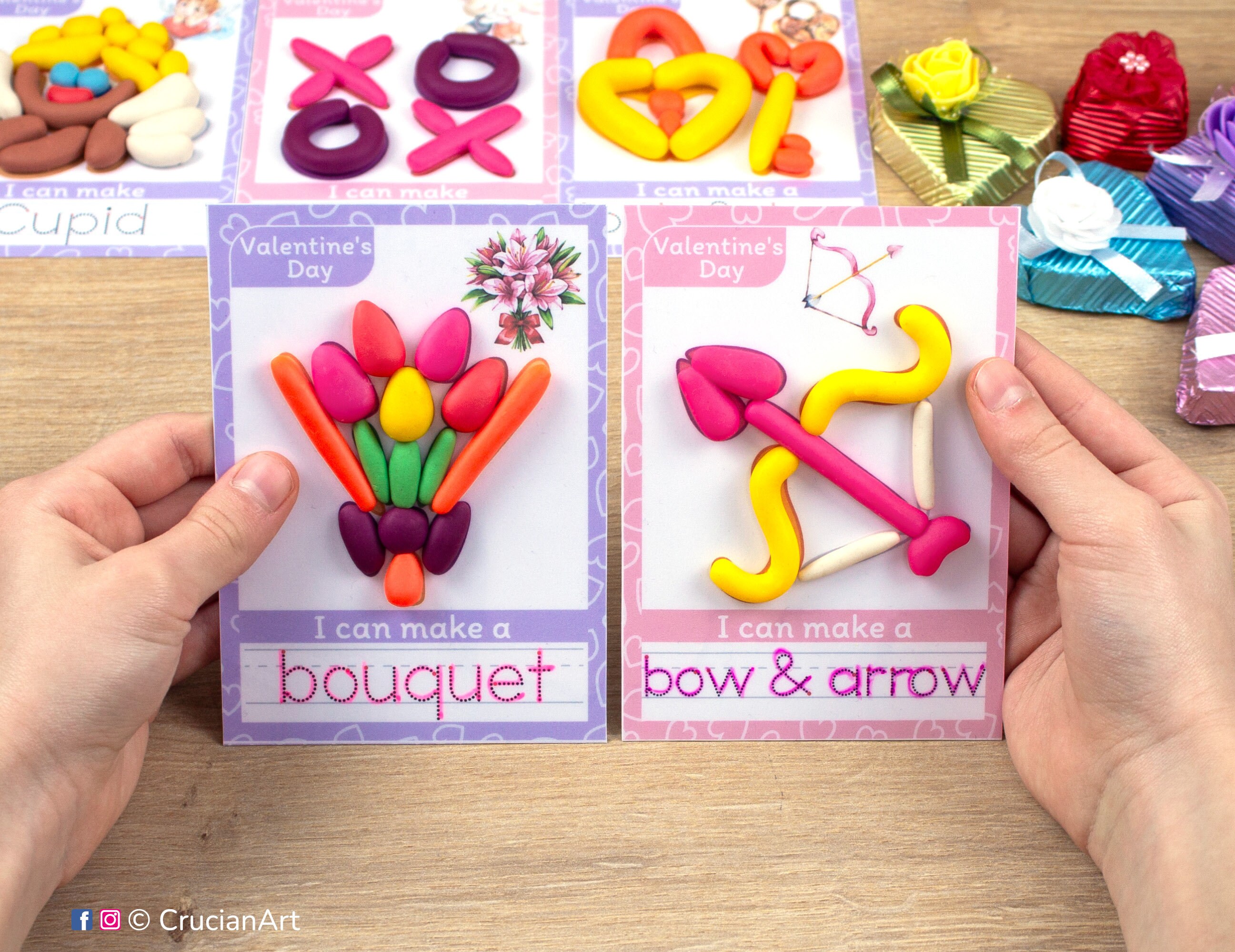 Valentine's Day Playdough Mats. Printable Play Dough Activity ...