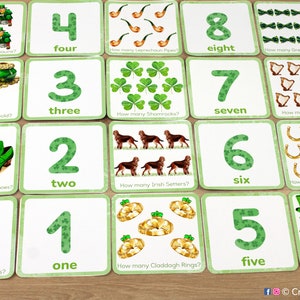 Saint Patrick's Day Counting Activity: Printable Matching Cards ...
