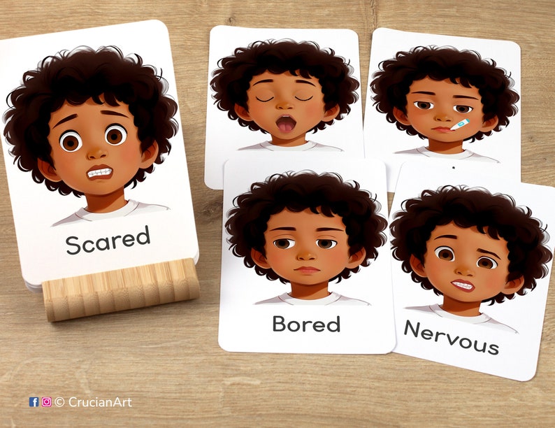 Emotions and Feelings Flash Cards. Printable Learning Flashcards ...