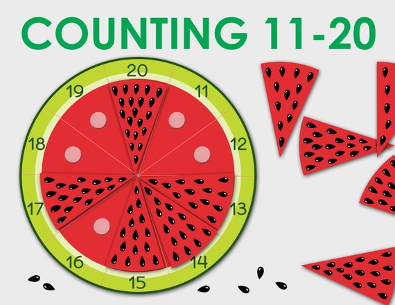 Watermelon Counting Learning Binder Activity Homeschool | Etsy