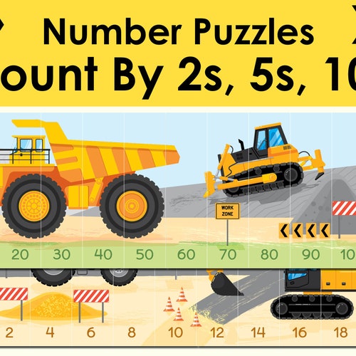 Skip Counting by 2s 5s 10s. Skip Count Puzzle. Printable | Etsy