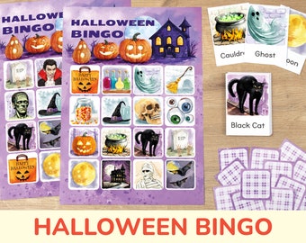 Halloween Bingo,for Kids,toddlers,preschool,kindergarten,activity,party ...