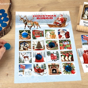 Christmas Bingo Game: Printable Preschool, Kindergarten, Toddler ...