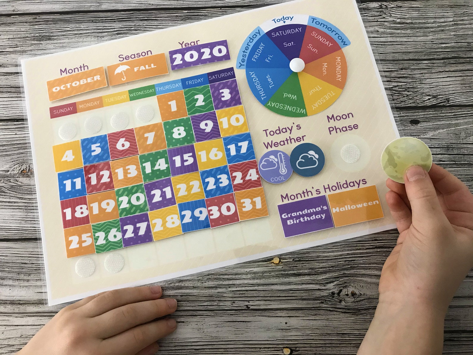 Circle Time Perpetual Calendar. Printable Circle Time Kindergarten, Pre ...