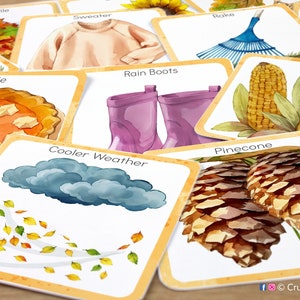 Fall Theme Memory Game: Printable Toddler Preschool Matching Activity ...
