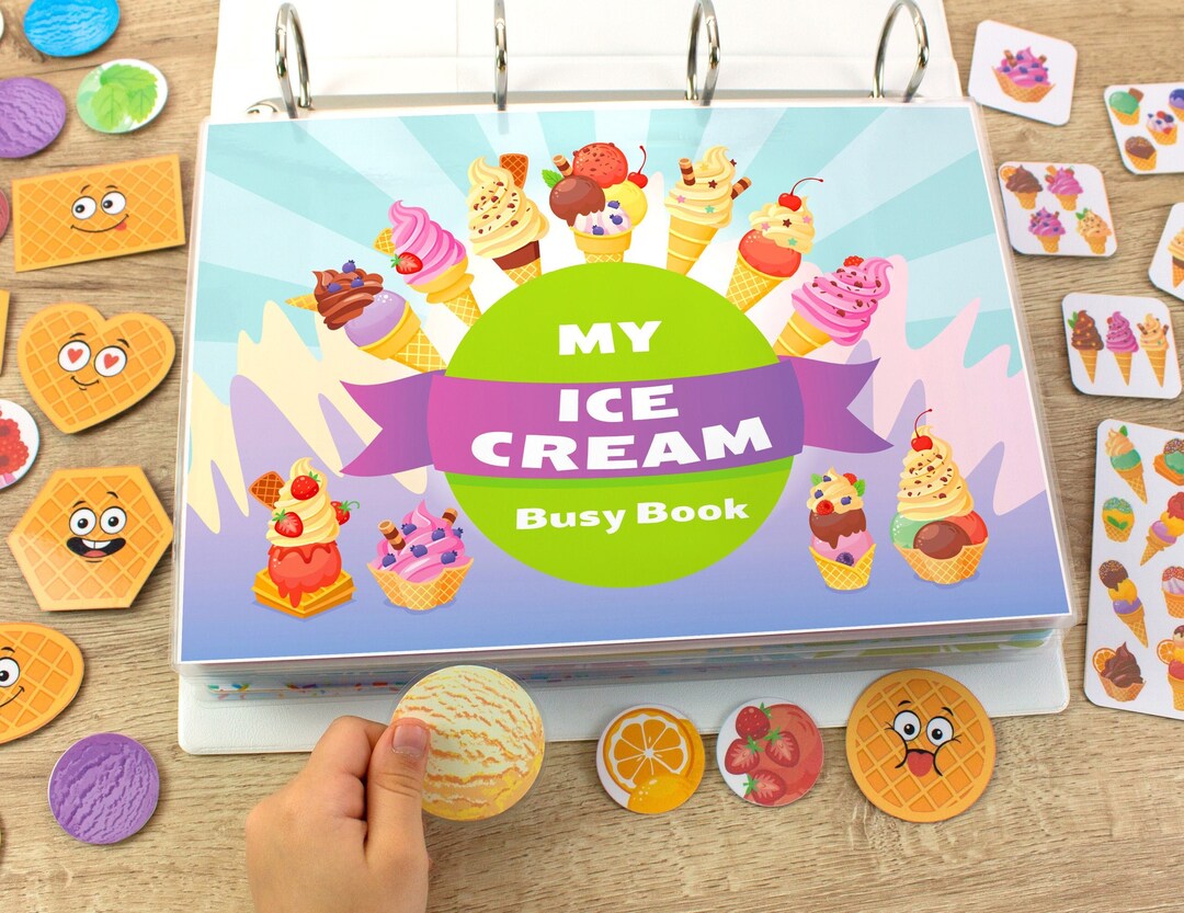 ICE CREAM Printable Busy Book. Preschool & Toddler Learning - Etsy