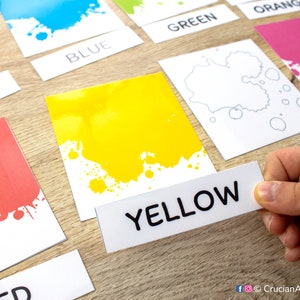 Color Printable Flashcards. Colors 3 Part Flash Card. Toddler ...