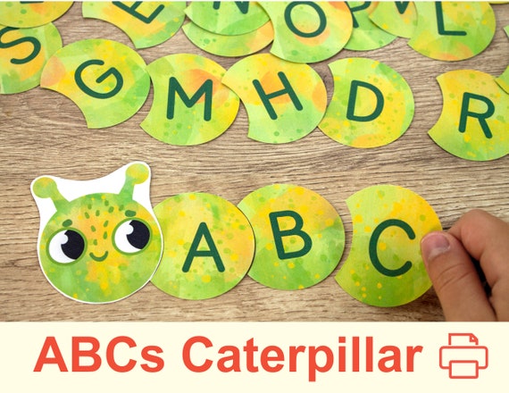 Caterpillar Alphabet Printable Activity for Preschool | Etsy