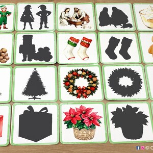 Christmas Shadow Matching Activity: Printable Match Cards for Toddlers ...