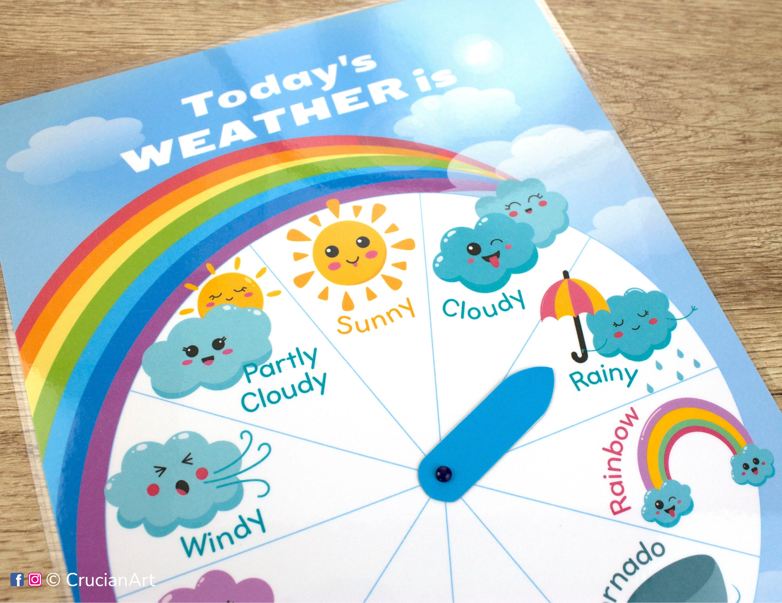Weather Wheel Printable Toddler and Preschool Activity. Montessori ...