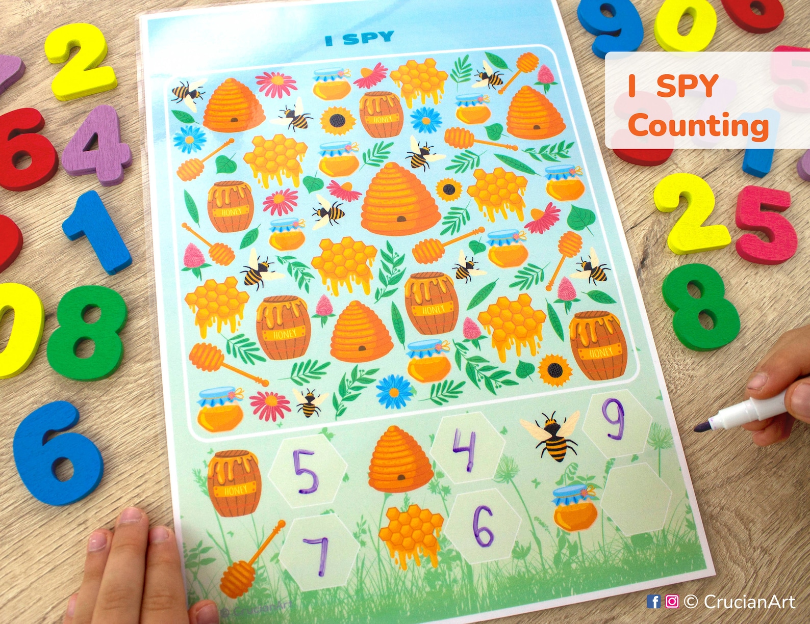 Honey Bee Preschool Printable Busy Book. Honeybee Activity. - Etsy