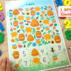 Honey Bee Preschool Printable Busy Book. Honeybee Activity. Pre-k ...