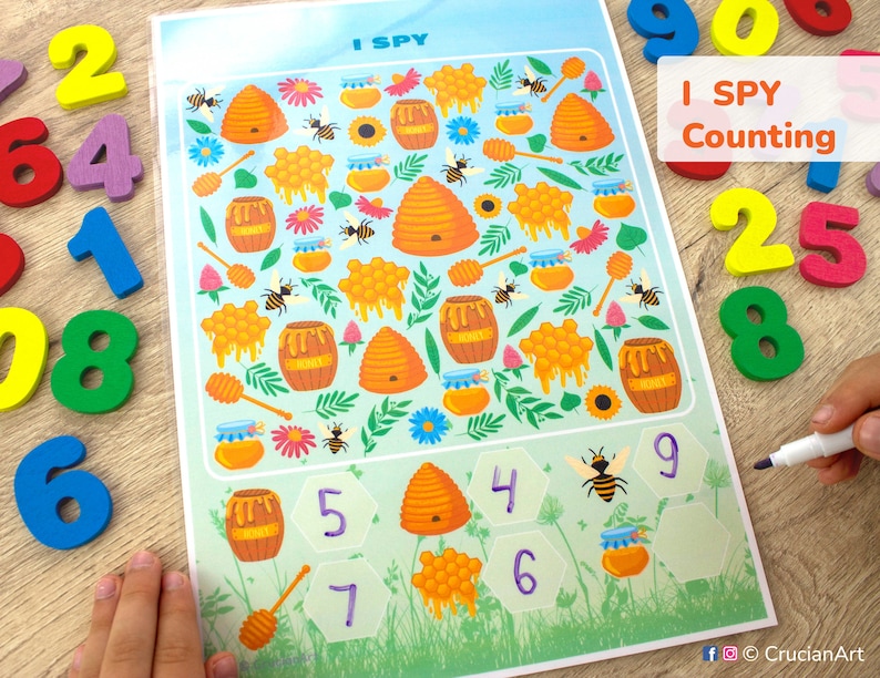 Honey Bee Preschool Printable Busy Book. Honeybee Activity. Pre-k ...