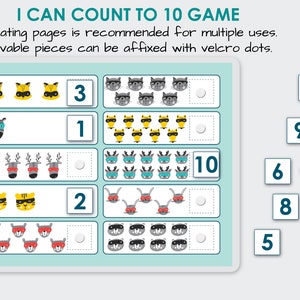 Superhero Numbers Preschool Learning Binder. Printable Busy Book. CA108 ...