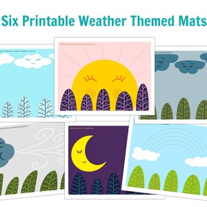 WEATHER PLAY DOUGH Printable Mats. Playdough Activity Mat for Toddler ...