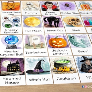 Halloween Themed Bingo Game: Printable Preschool, Kindergarten, Toddler ...