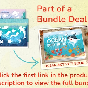 Under the Sea Matching Activity. Ocean Animals Learning Busy Book Page ...