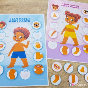 African American Body Parts and Face Parts Printable Activity. Human ...