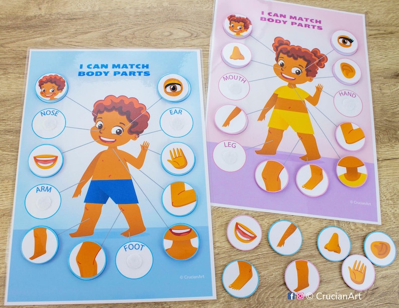 African American Body Parts and Face Parts Printable Activity. | Etsy