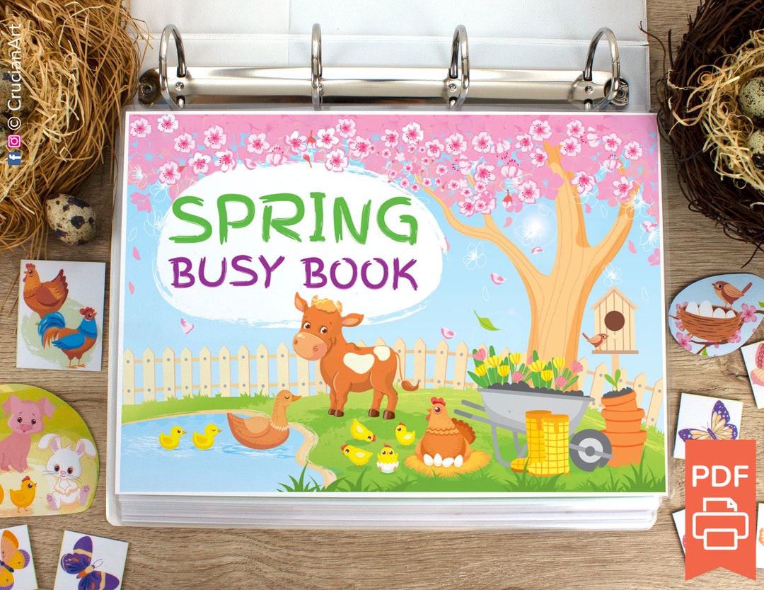 Spring Busy Book. Printable Preschool Activity Book. Preschool ...